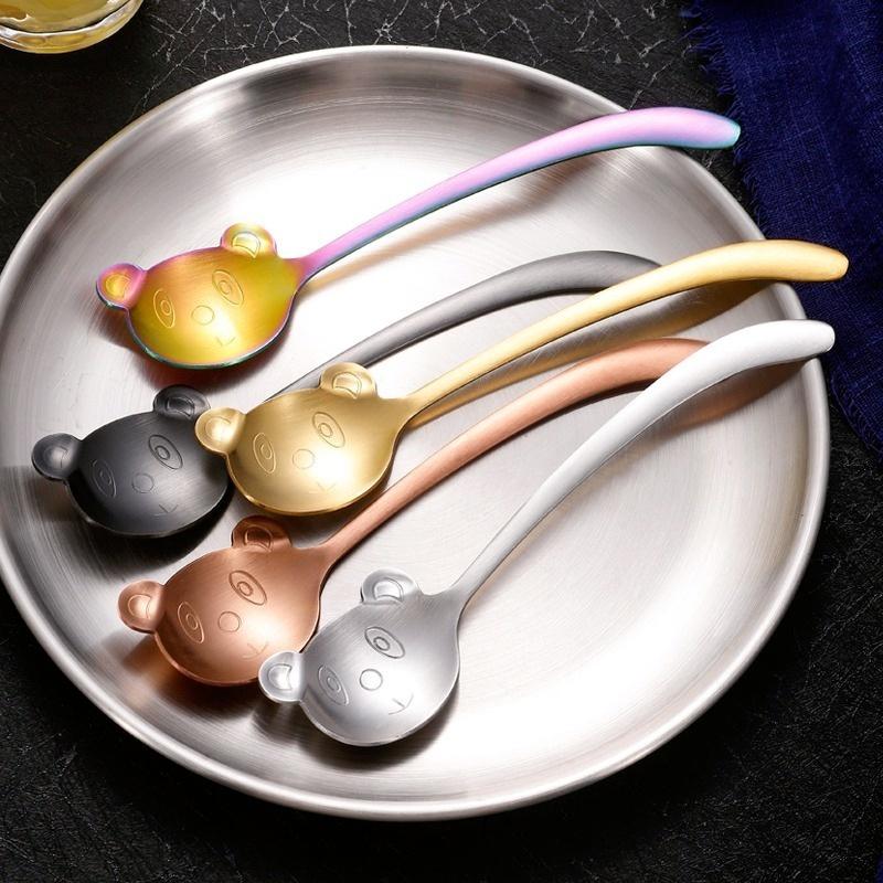 Buy Creative Bear Spoon Stainless Steel Cartoon Bear Stir Spoon Hanging ...