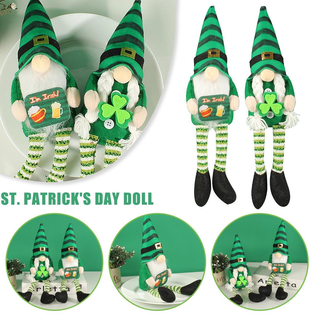 Irish Day St. Patrick's Day Faceless Doll Rudolph Doll Decoration Plush ...