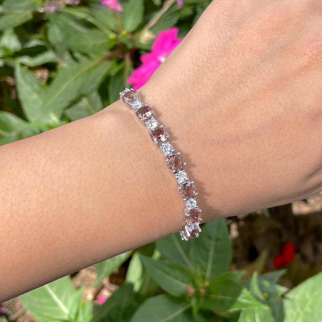 Cheap Gemstone Zultanite Stone Silver Bracelet, Color Changing Stone ...