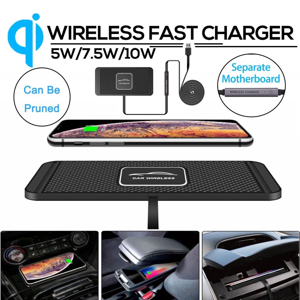 Buy 10W Qi Fast Wireless Car Center Console Charger Pad Station For BMW ...
