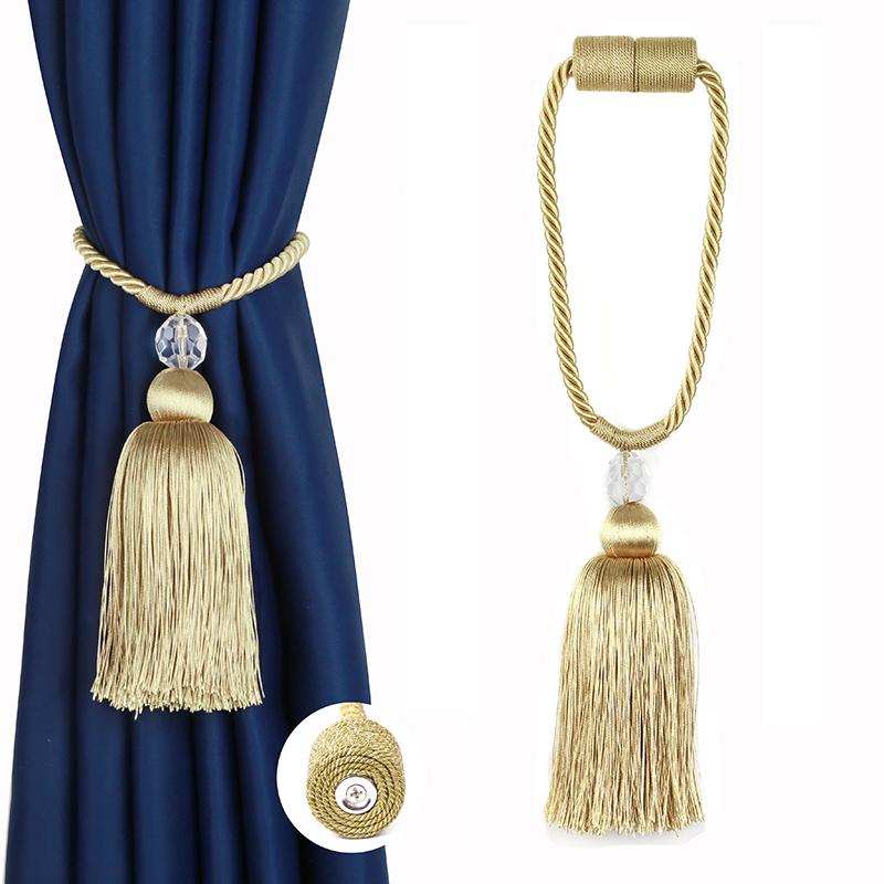 Buy BEL AVENIR Magnetic Curtain Tiebacks Tassel Ties Backs Holdbacks ...