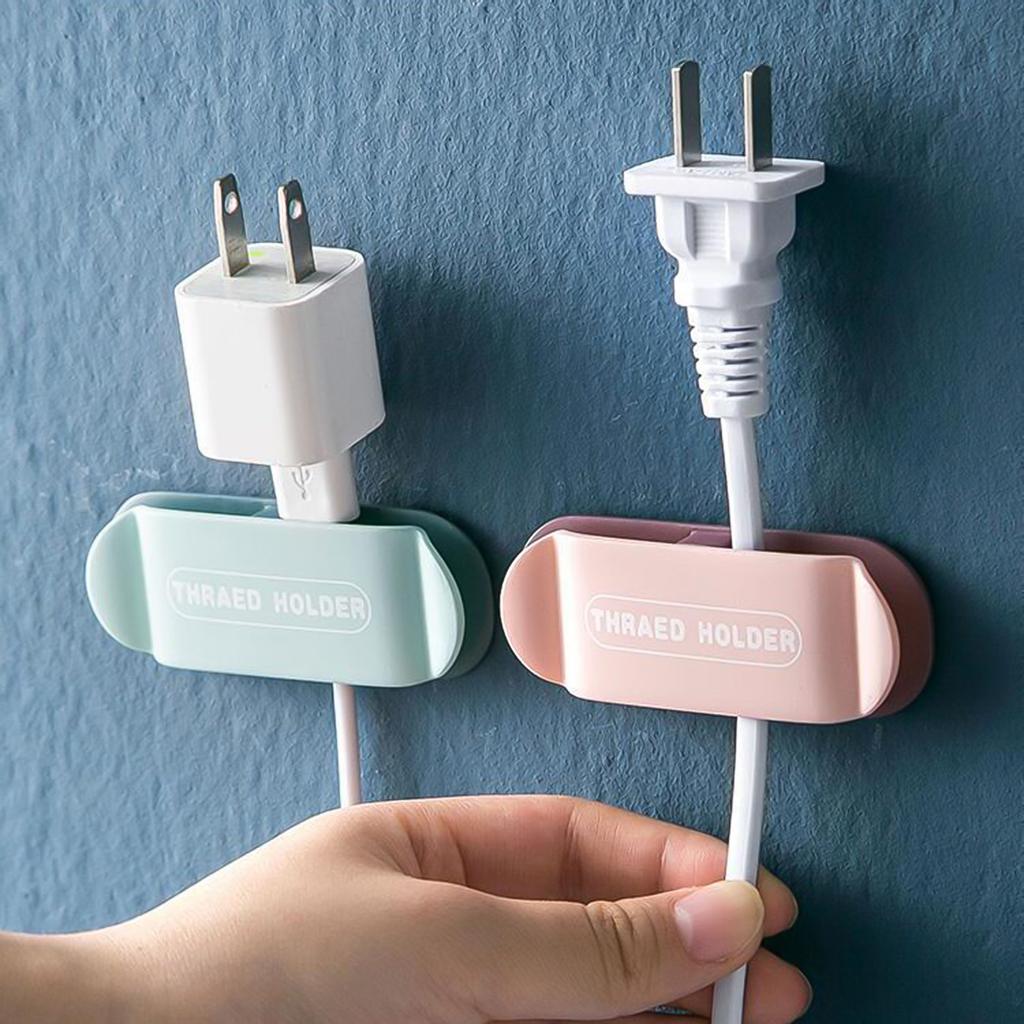 Buy Free Punch Wall-mounted Plug Adhesive Hook Cable Holder Charger ...