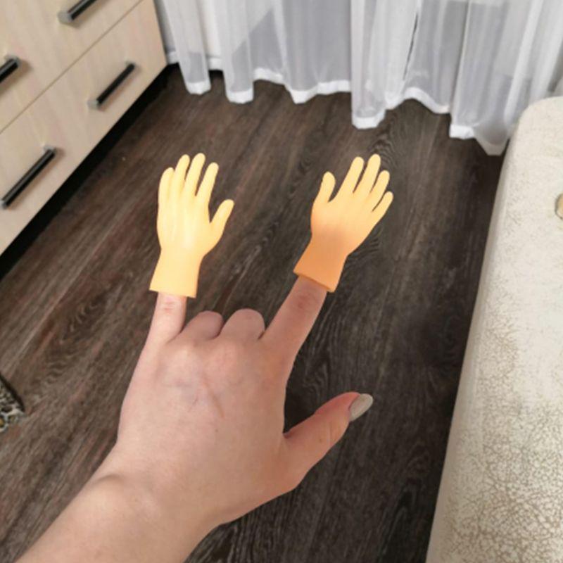 Buy 1 Pair Soft Vinyl Mini Finger Feet Puppets Tiny Left Right Hand ...
