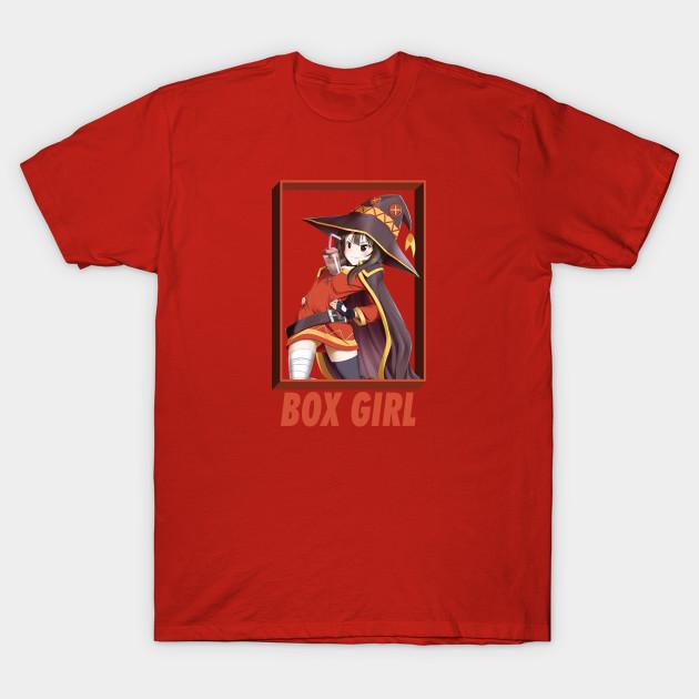 Buy Men Premium Cotton Harajuku T Shirt Box Girl Anime Halloween Print ...