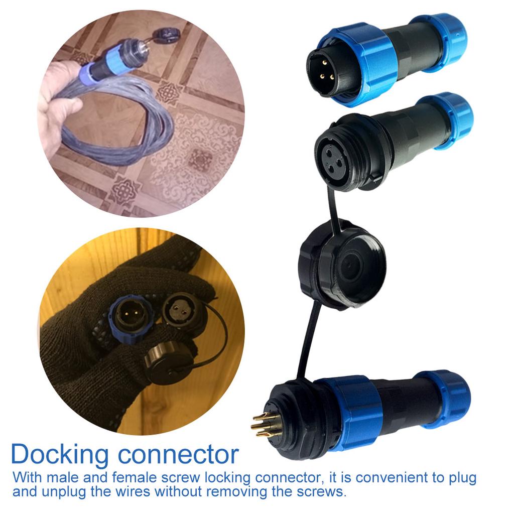 Buy SP16 Straight Waterproof Connector IP68 Cable Connector Plug ...
