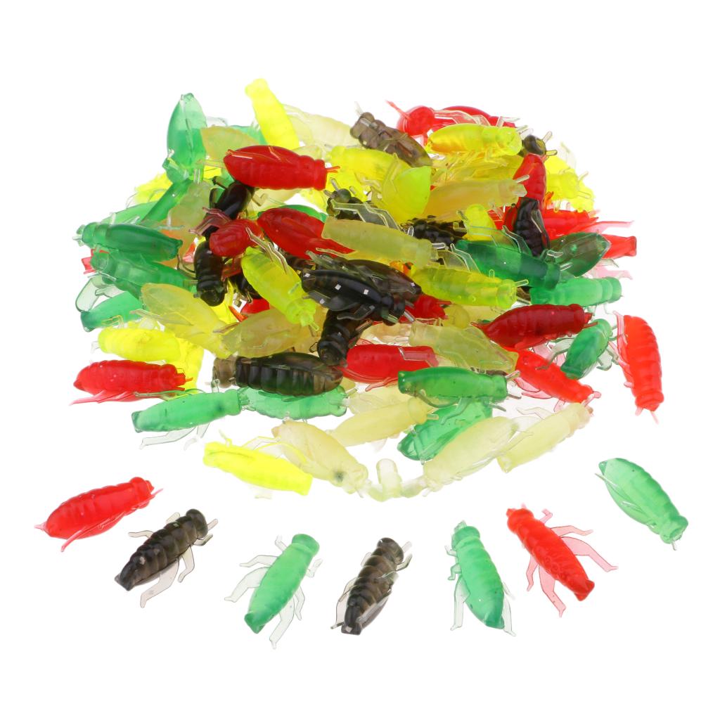 100pcs Cricket Bait Fishing Soft Simulation Lure Insect Artificial ...