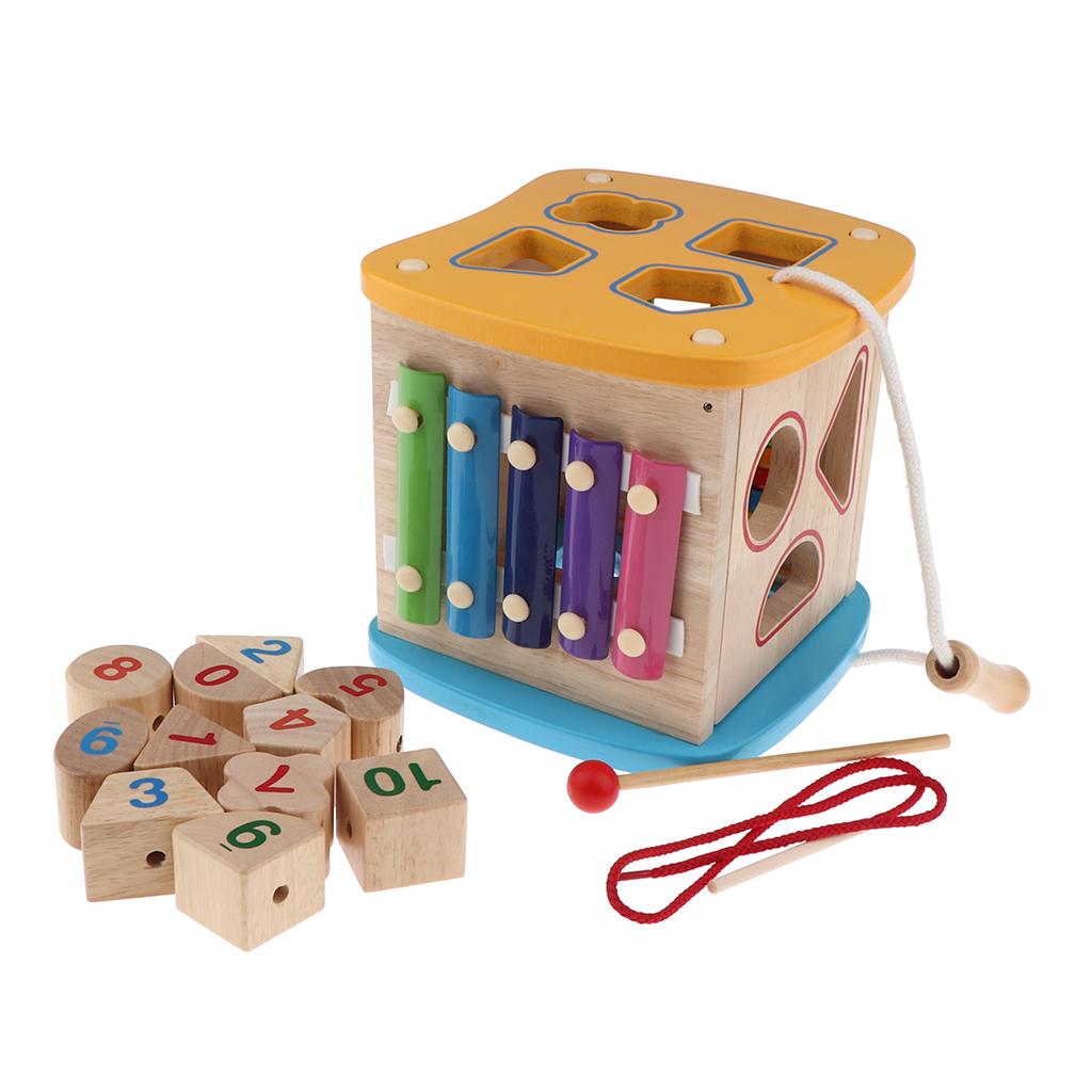 Buy Multifunctional Shape Box Wooden Toys Education Montessori ...