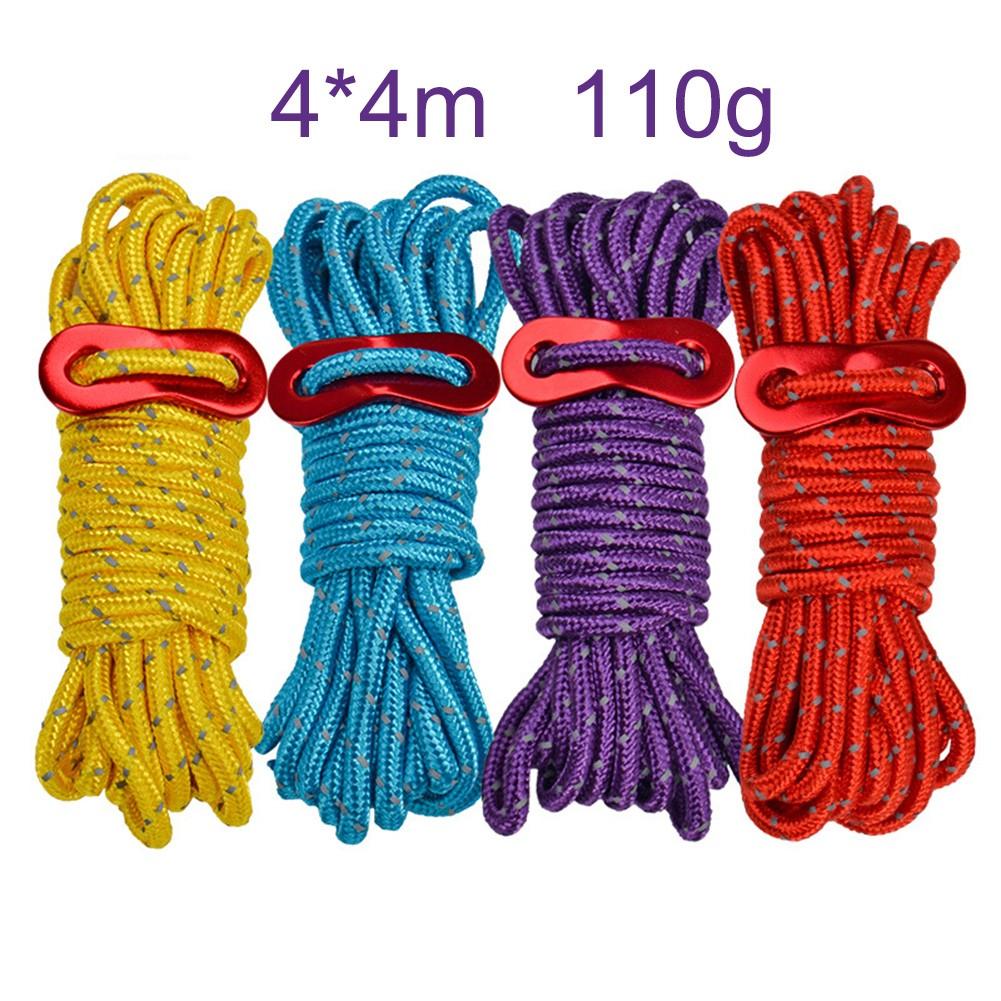 Cheap 4x/set 4m Guy Rope Reflective Cord-Lines With Runners Tent ...