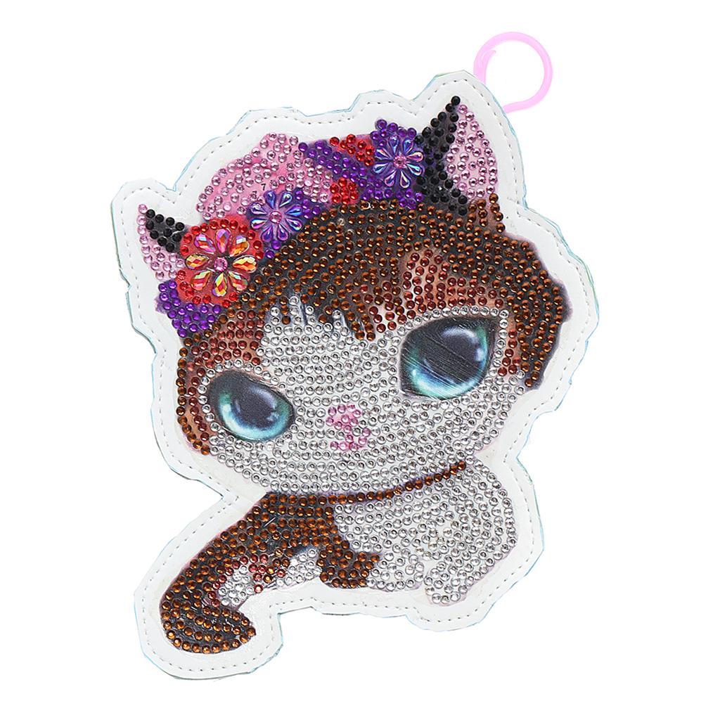 Buy Crystal Keychain Key Chain Cartoon Cat Bag Hanging Pendant Decor ...