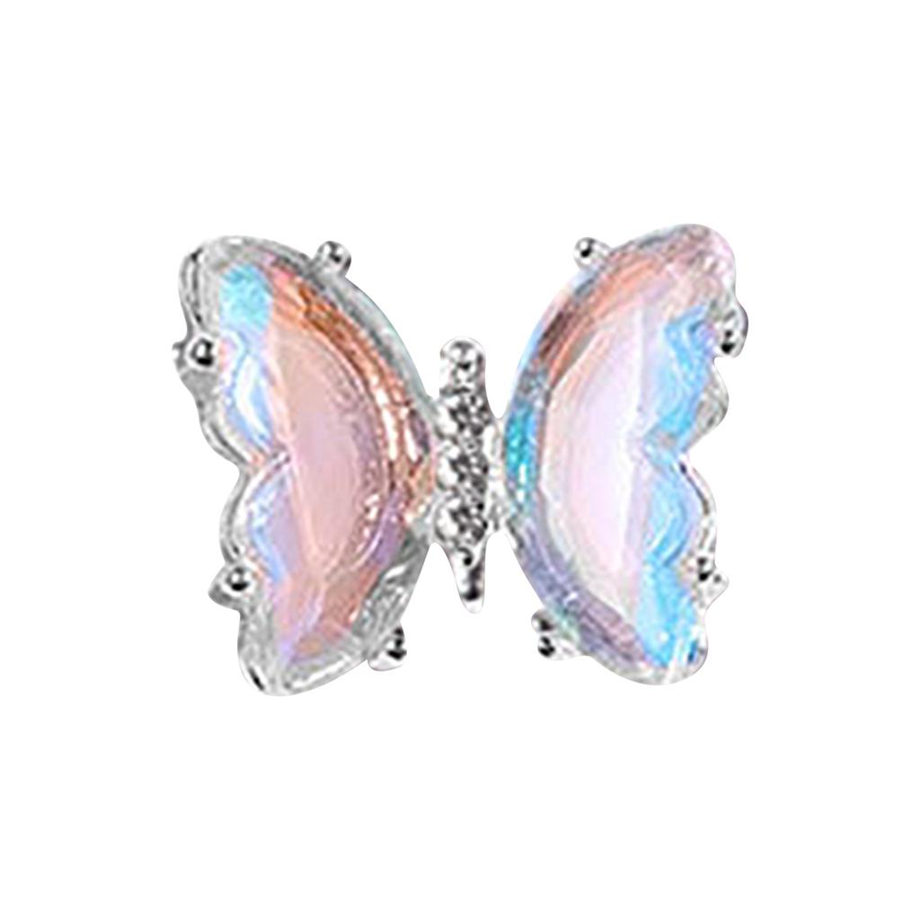 Buy Nail Art Butterfly Jewelry Ice Transparent Metal 3D Crystal ...