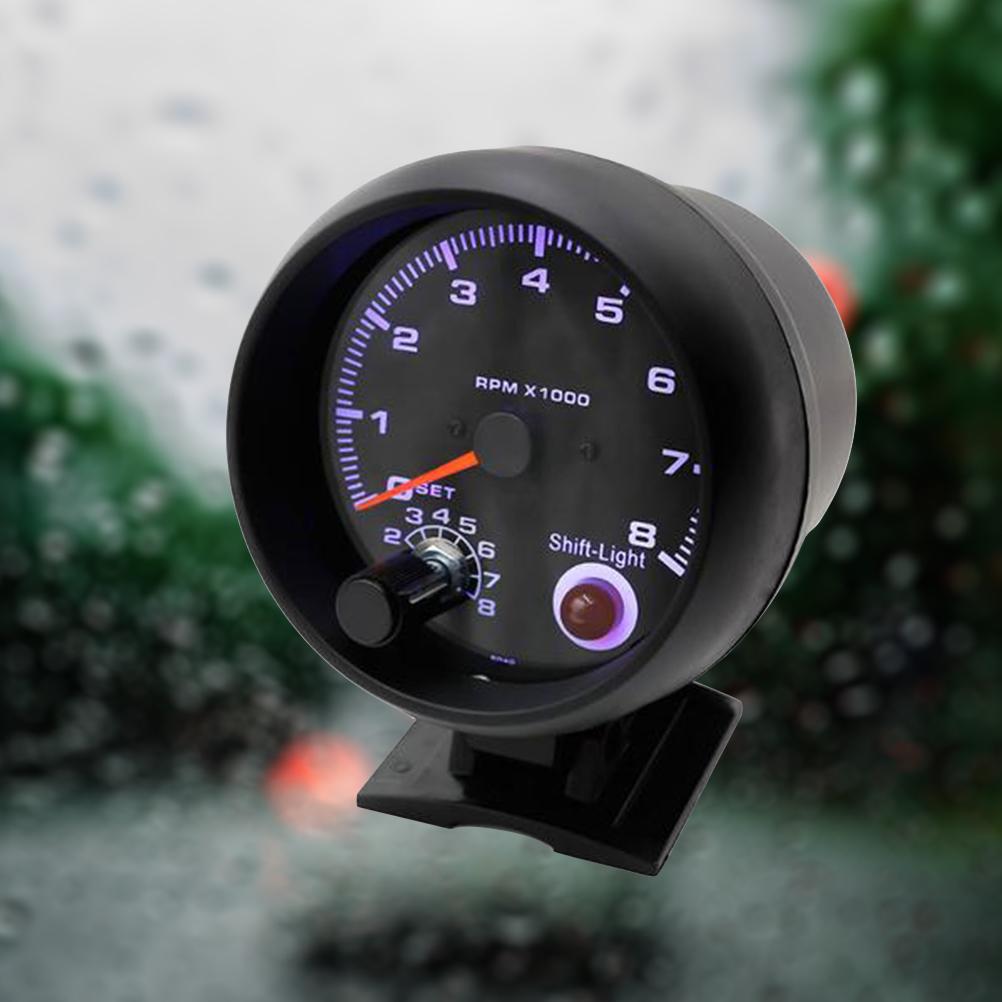 Buy Car Universal Meter White Light Turbo Boost Gauge 3.75 Inch 0-8000 ...