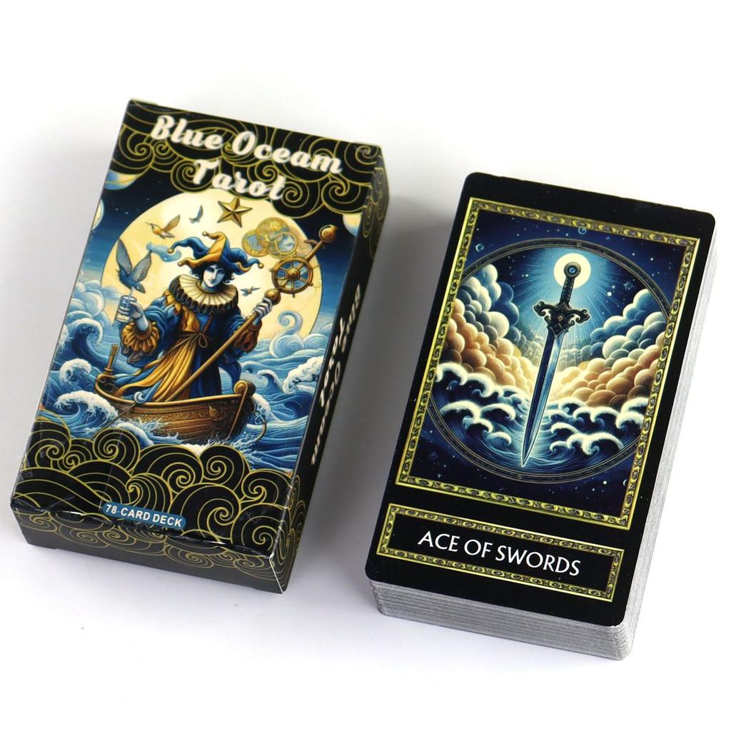 Cheap 10.3*6cm 78 Ocean Wave Tarot Cards Deck Unique Oracle Card Deck ...