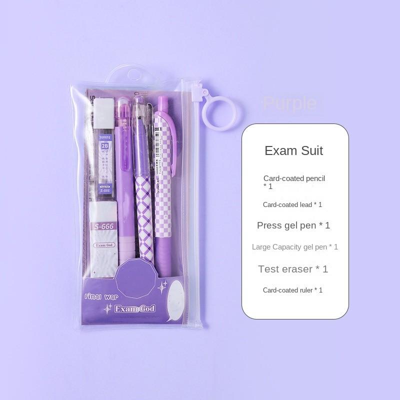 Cheap 6pcs/set Cute Stationery Set 2pcs 0.5mm Black Ink Gel Pen 1pc ...