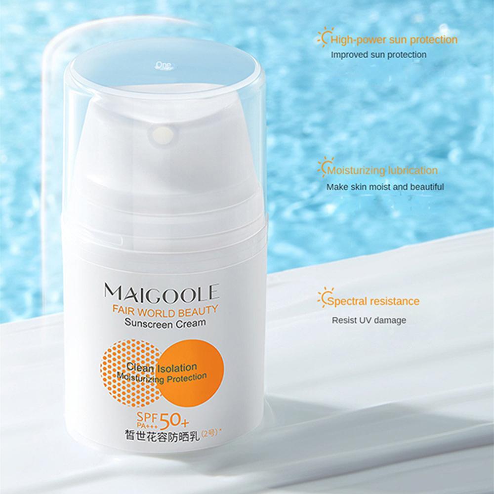 Buy Sunscreen Cream Protector Facial Sun Block Spf50+ Gel Isolation Lotion Cream Bleaching ...