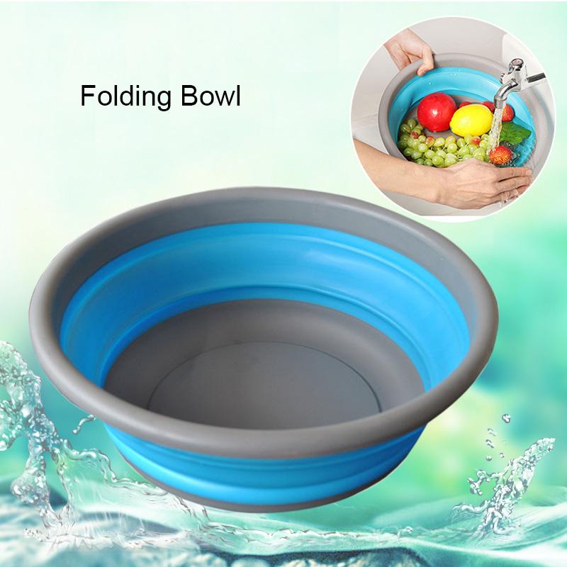 Buy Multipurpose Collapsible Round Washing Up Bowl Basin Outdoor Travel ...