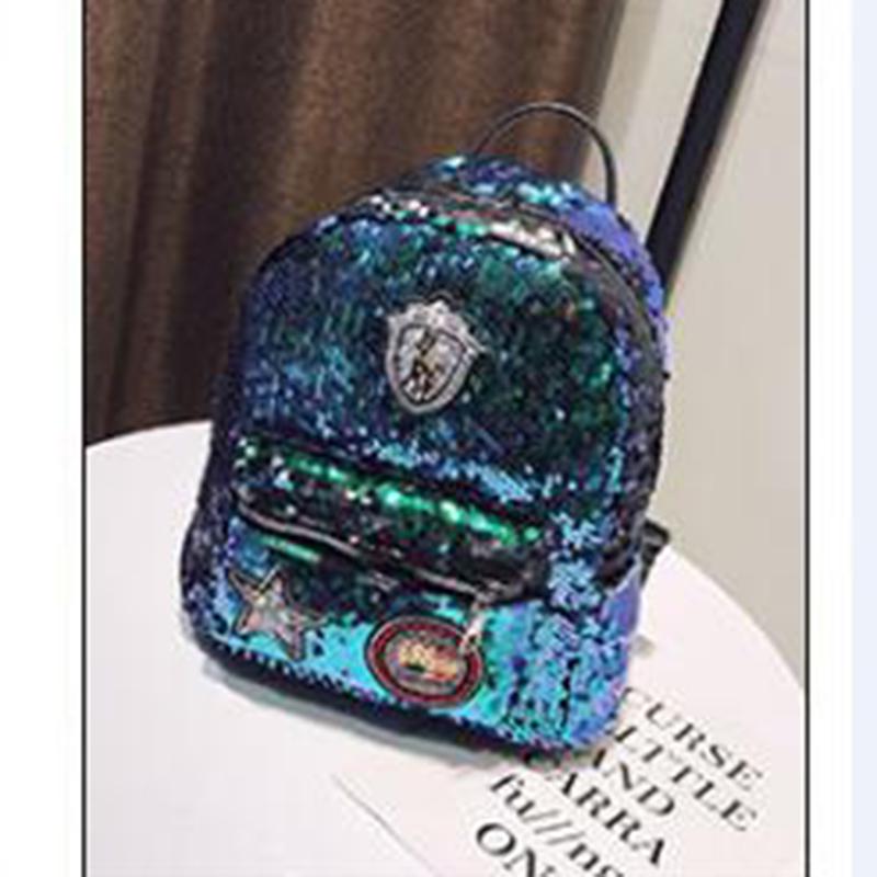 Buy Magic Reversible Sequins Backpacks for Girls Patches Shine Travel ...