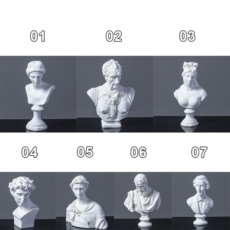 1PC Home Decor Resin Portraits Bust Mini Plaster Sculpture Greek ...