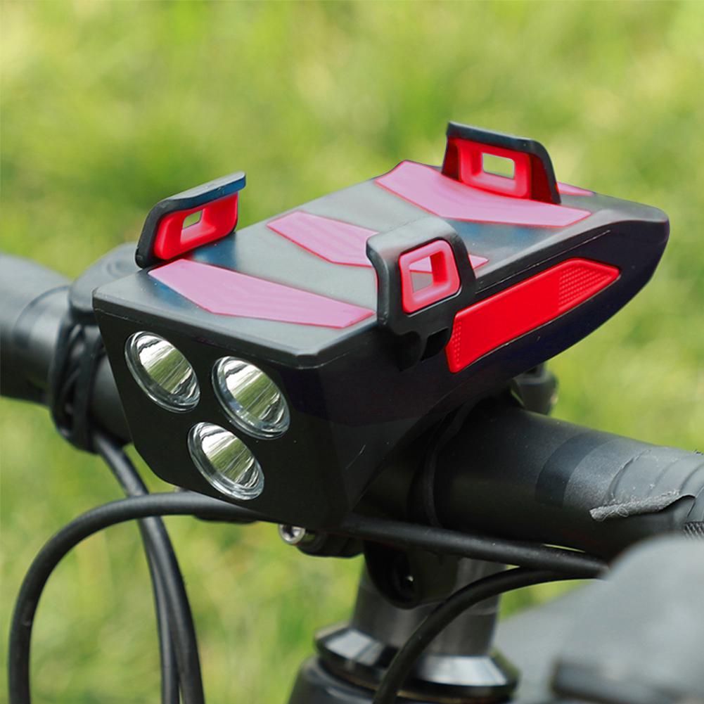 Buy 4 in 1 Bicycle Phone Charger Holder Speaker Headlight Alarm Cycling ...