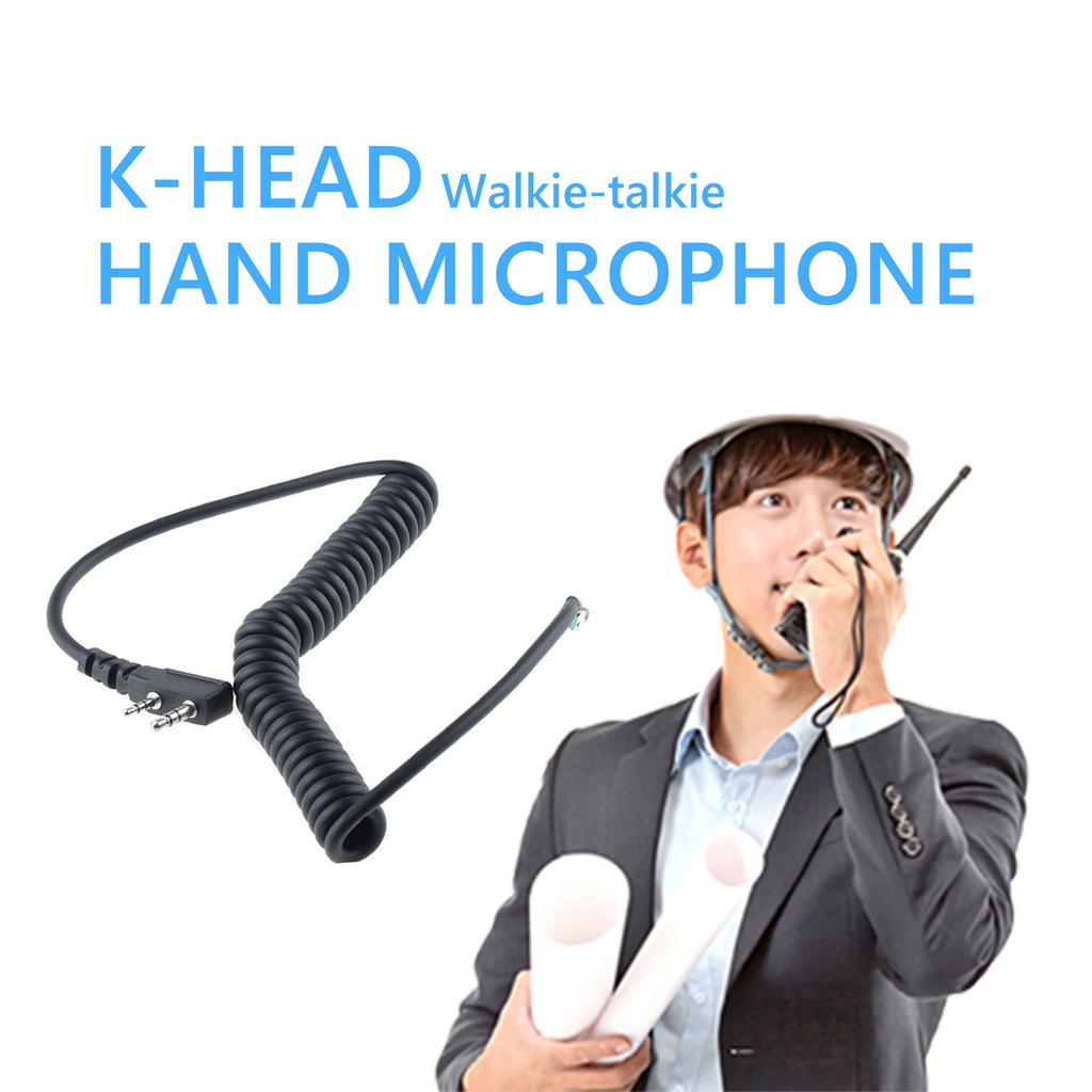 Buy BBy DIY K Head 2 Pin 4 Wire Mic Microphone Speaker Cable Spring ...