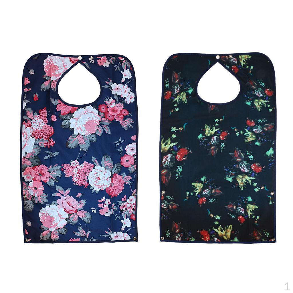 Buy 2 Pieces Reusable Bib Mealtime Cloth Protector Disability Aid Apron ...