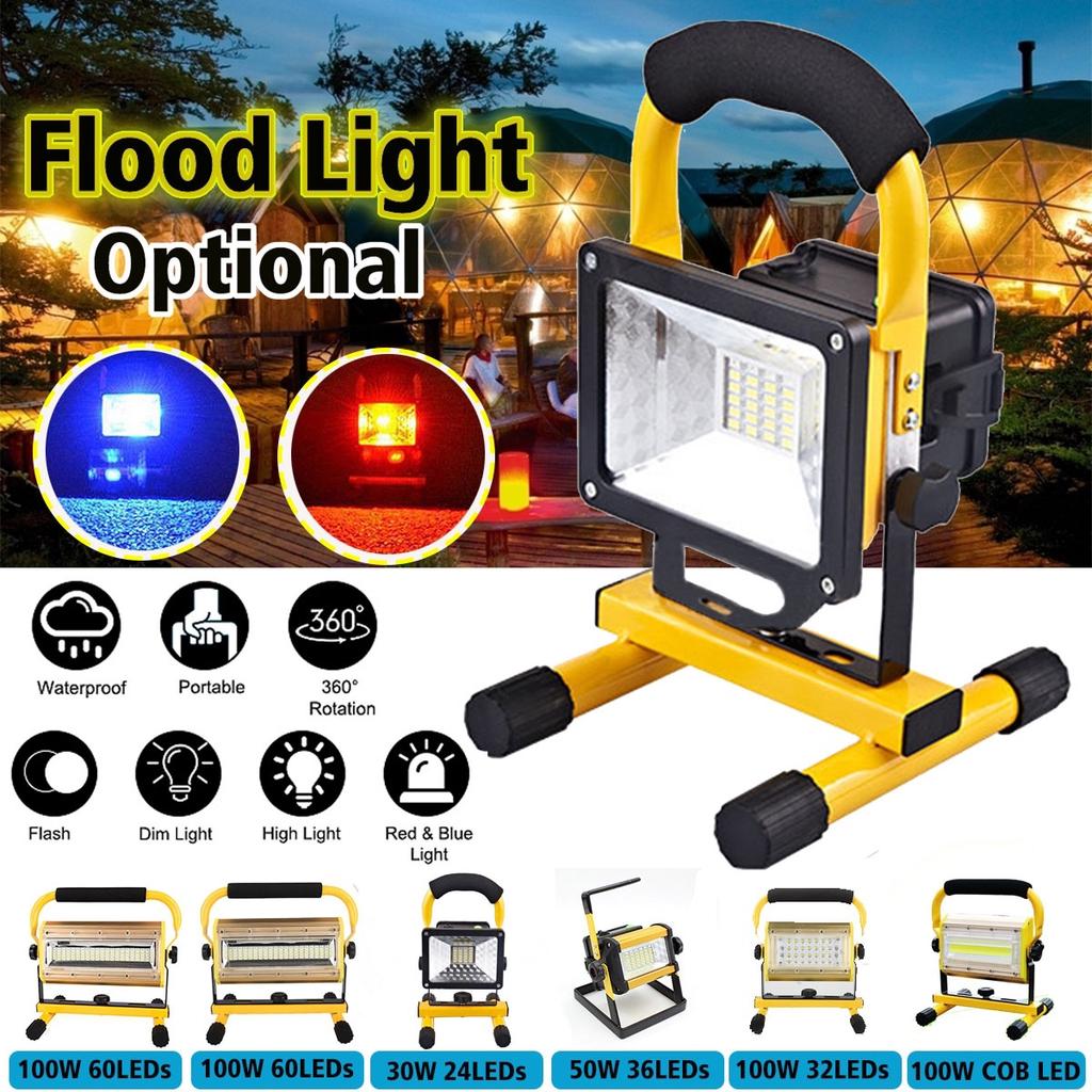 Buy [Emergency Flood Light ] Rechargeable 30/50/100W COB LED Floodlight ...