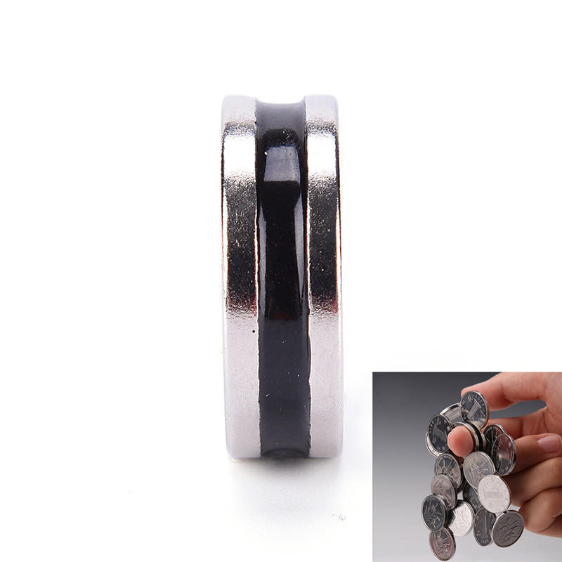 Buy Black Strong Magnetic Ring Magic Tricks Magic Props Ring-Magic ...