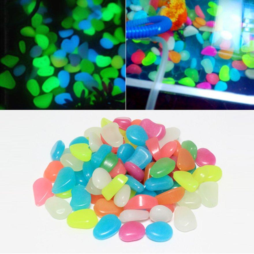 Buy GGHH Luminous Pebbles Stones Glow In The Dark Fish Tank Flower Pot ...