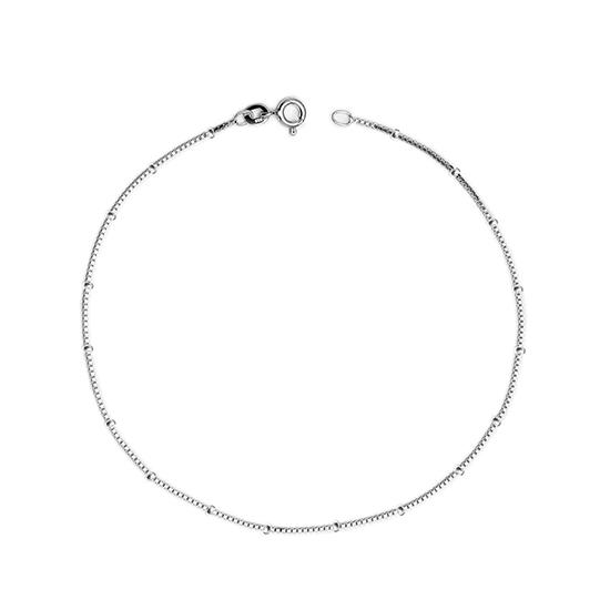 Buy LeCalla S925 Sterling Silver Jewelry Venetian Chain Anklets for Women Teen, Basic Chain Link ...