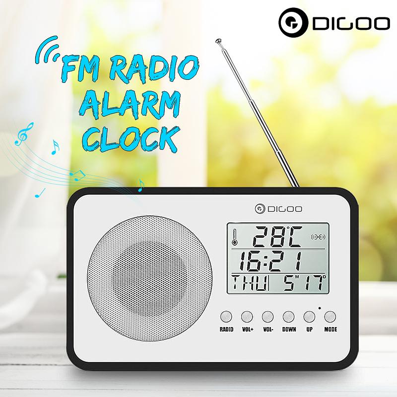 Buy Digoo SmartSet Wireless Digital FM Radio Alarm Clock Calendar ...