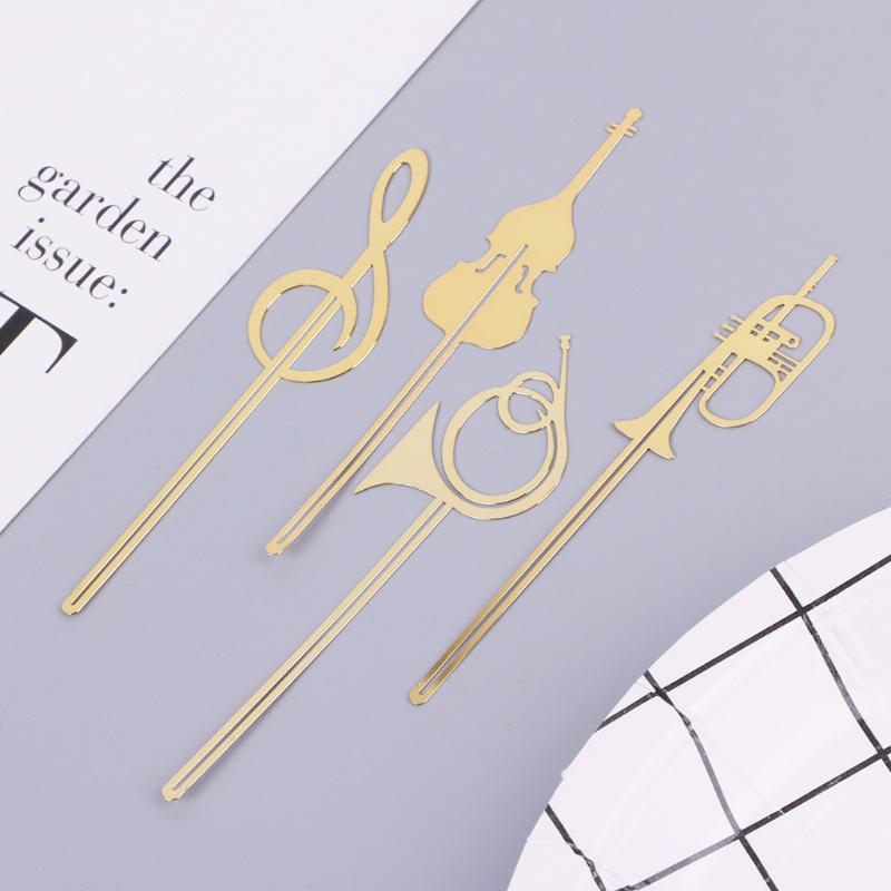 Buy Cute Musical Instruments Metal Bookmark Book Clip Office School ...