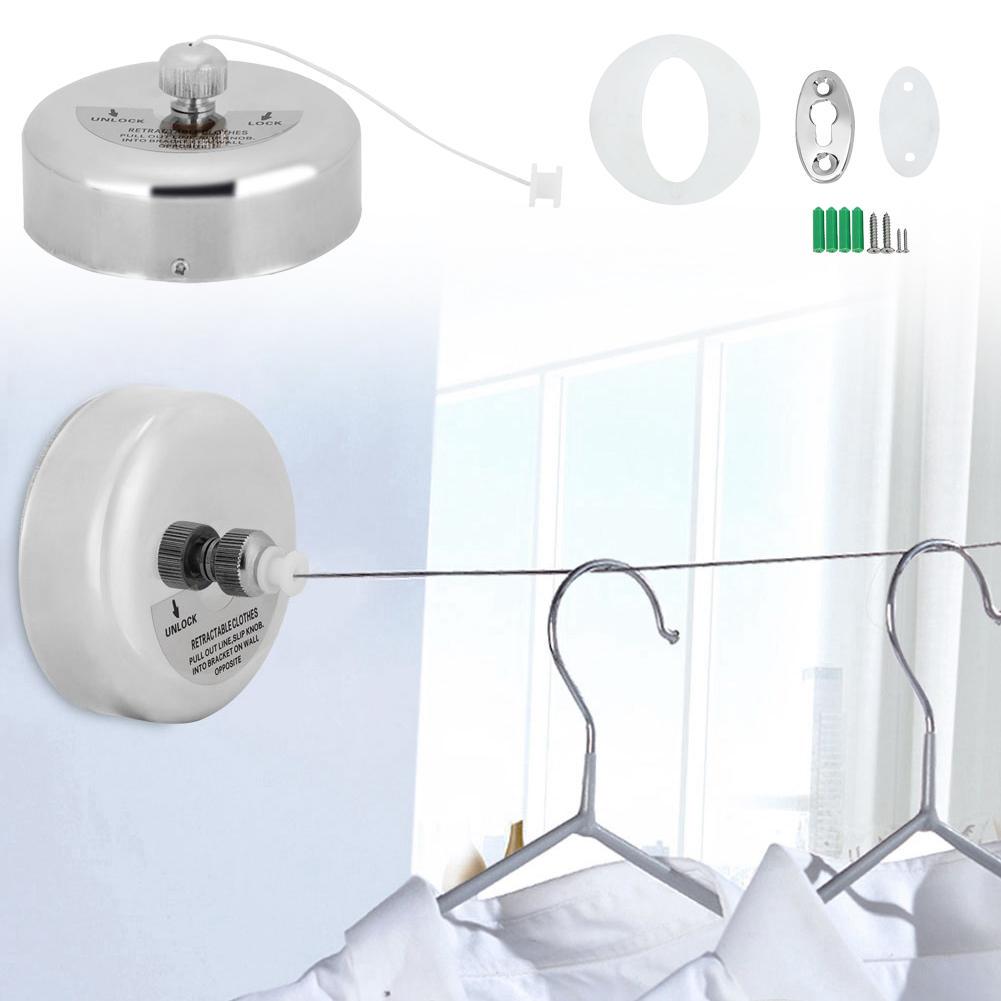 Buy Household Bathroom Stainless Steel Clothesline Retractable Clothes ...