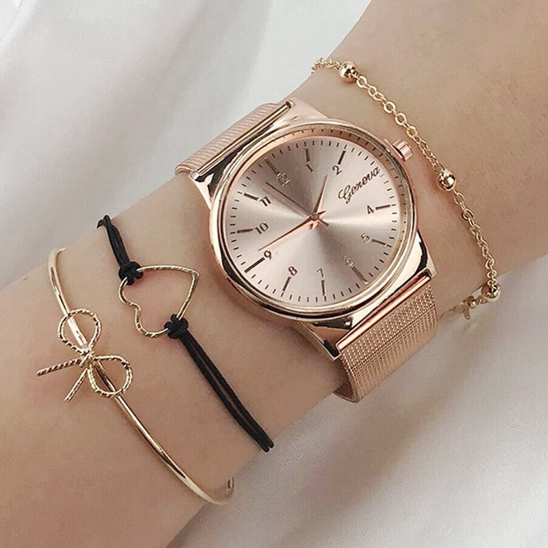 Buy Women Watches Luxury Wrist Watch Women Steel Rose Gold Quartz ...