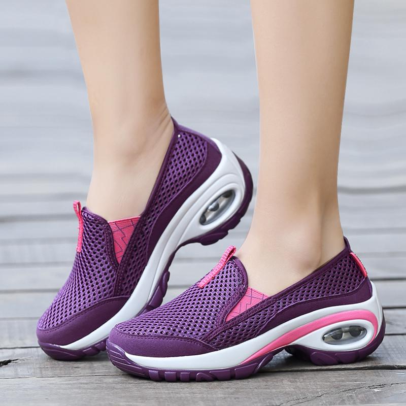 Buy Ladies Mesh Shoes Fashion Breathable Shoes Leisure Shoes at ...