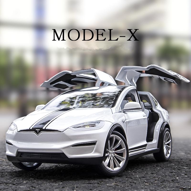 Satın alın 1:20 Tesla Model X Alaşımlı Araba Modeli Diecast Metal ...