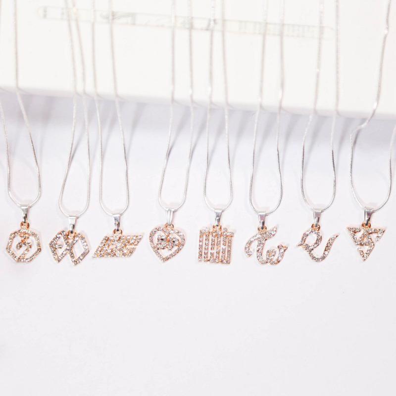 Buy Silver Plated Necklace Kpop NCT EXO Got7 Twice Ikon Necklace ...