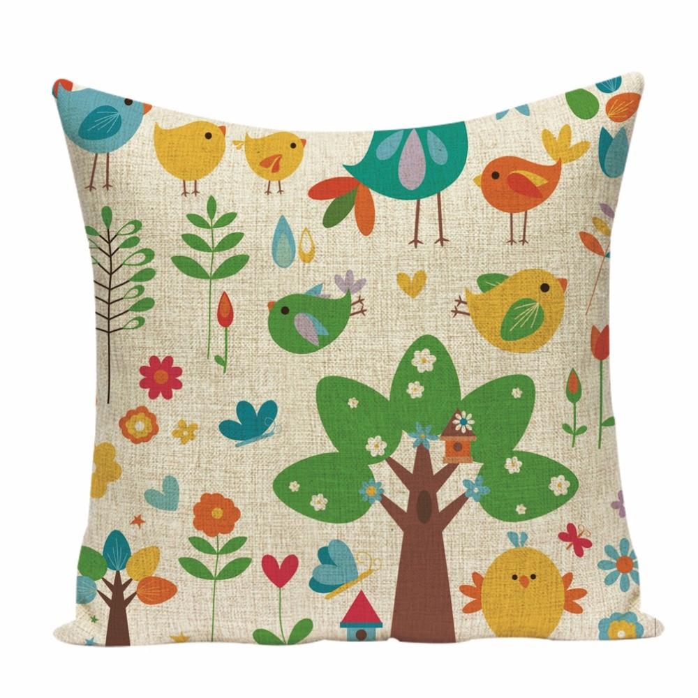 Buy Animal Cute cushion cover colorful cushions home decor Custom ...