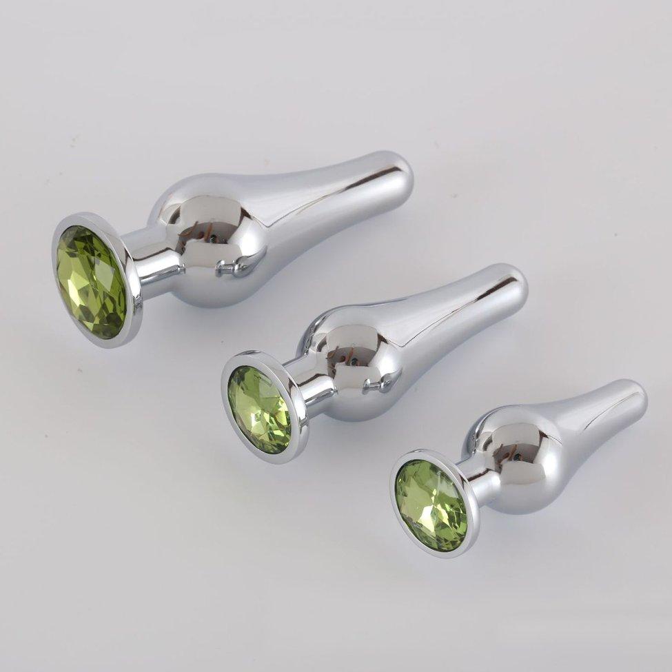 Buy Waterproof Metal Anal Plugs Crystal Jewelry Bead Small Size Anal ...