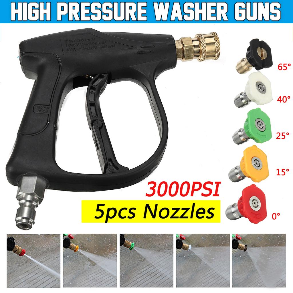 Buy 6PCS(SET) 3/8'' 3000PSI High Pressure Washer Water Guns Jet Trigger ...