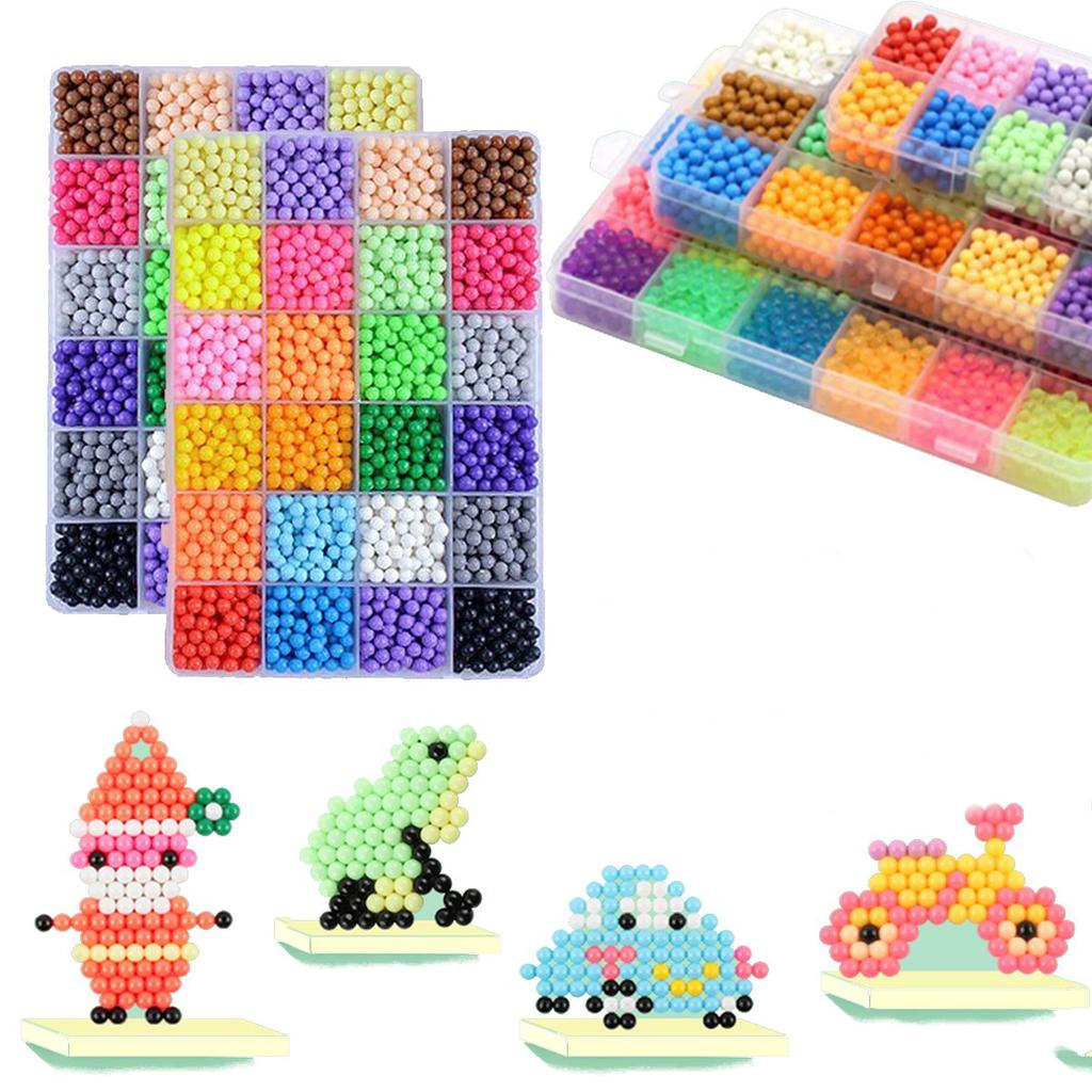14000/8000/6000Pcs Different Color DIY Water Sticky Fuse Beads Plastic ...