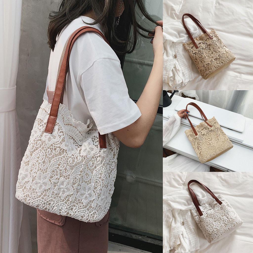 Buy Fashion Lady Literary Lace Hollow Versatile Handbag Shoulder Bag ...