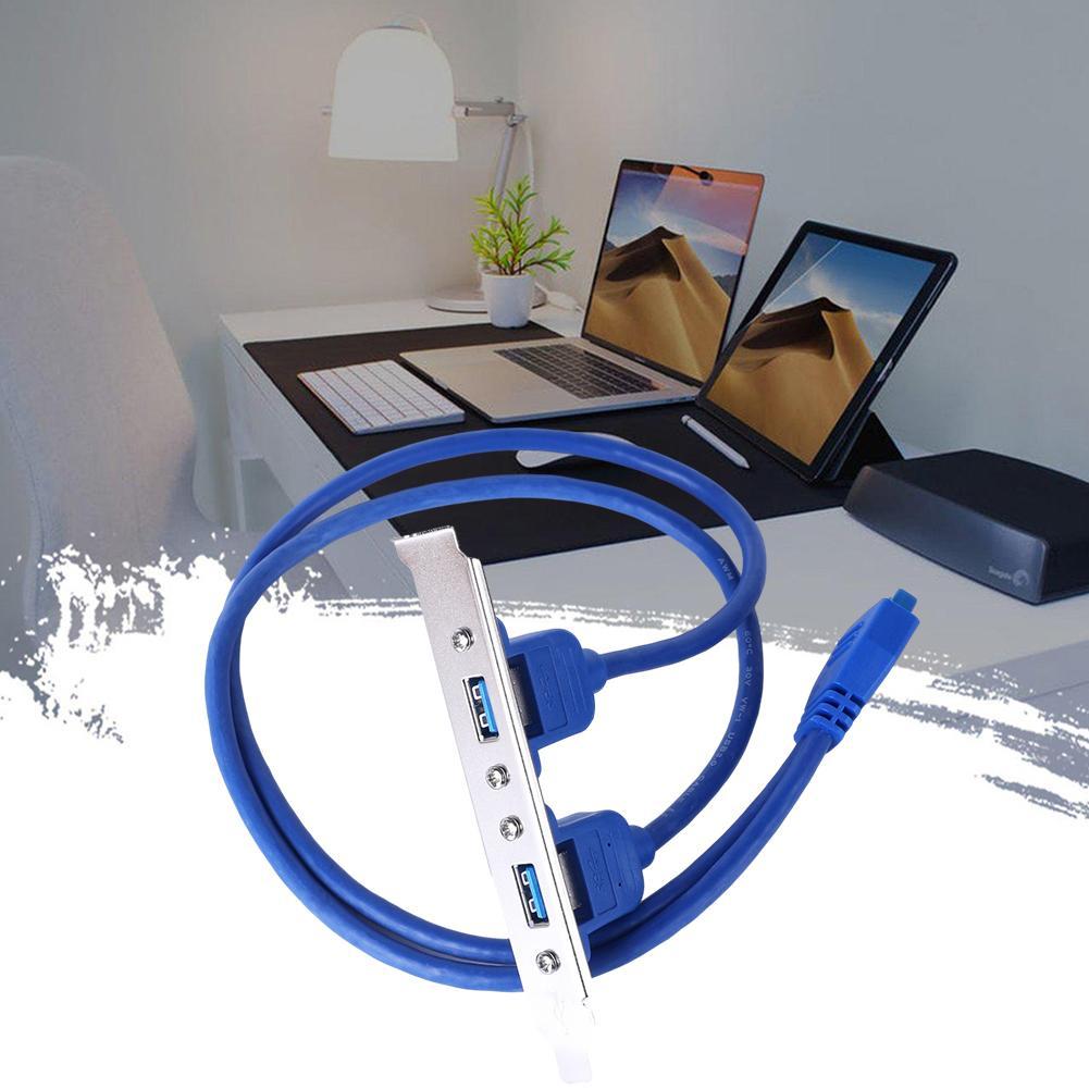 Buy USB 3.0 Back Panel Motherboard USB 3.0 20 Pin to 2 Baffle Cable ...