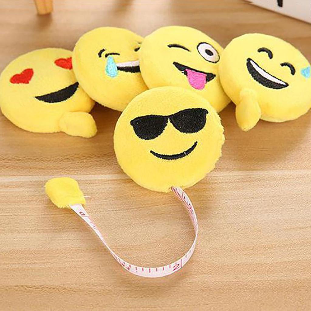 Buy 1.5m Cute Cartoon Emoji Soft Retractable Flat Tape Tailor Ruler ...
