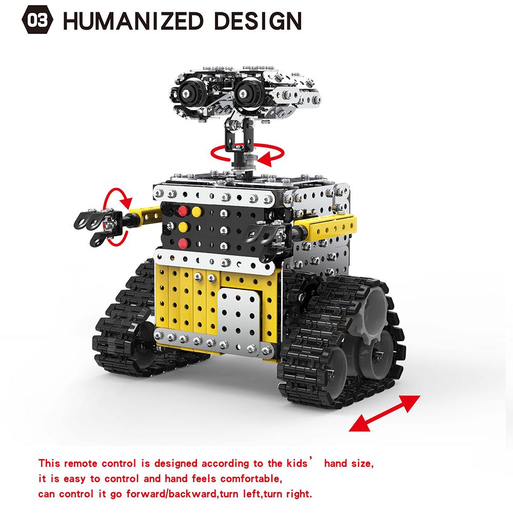 RC Robot Building Blocks 2.4GHz 10 Channel 728PCS DIY Stainless Steel ...