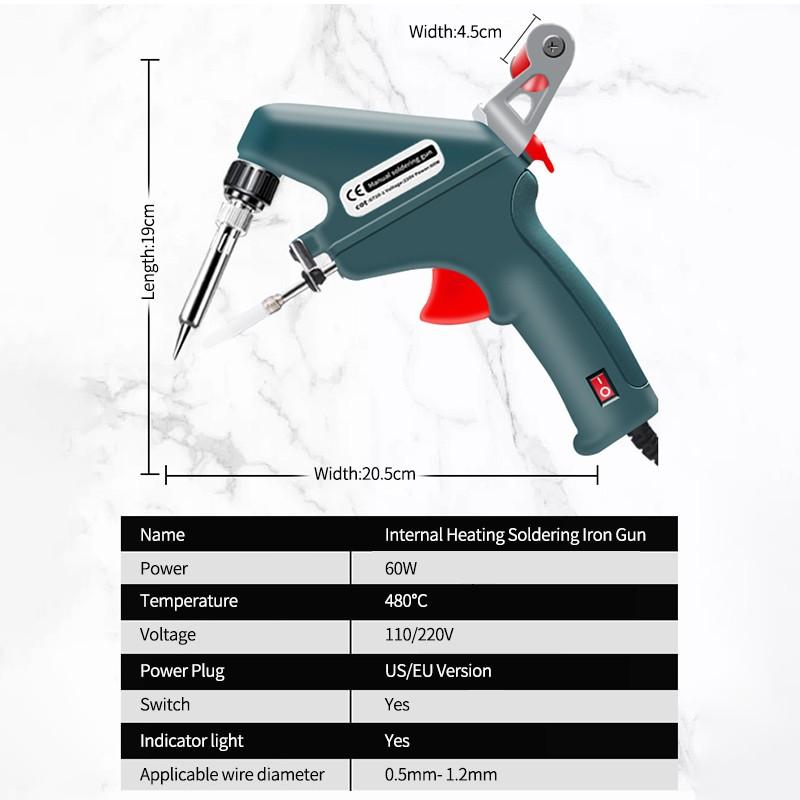 Buy EU/US 60W/110V Manual Soldering Gun Electric Soldering Iron ...