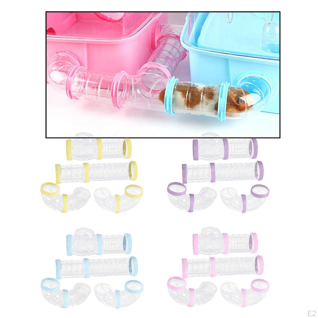 Buy 8 Pieces Hamster Tubes Set Connected Tunnels Training Tools Track ...