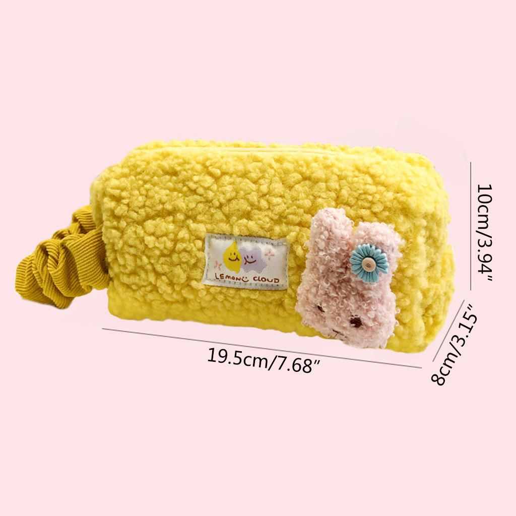 Buy Creative Fluffy Pen Pouch Large Zippered Cosmetic Pouch ...