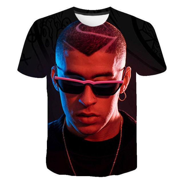 Buy Popular Rapper Bad Bunny Printed 3d T -Shirt Men Women Children ...