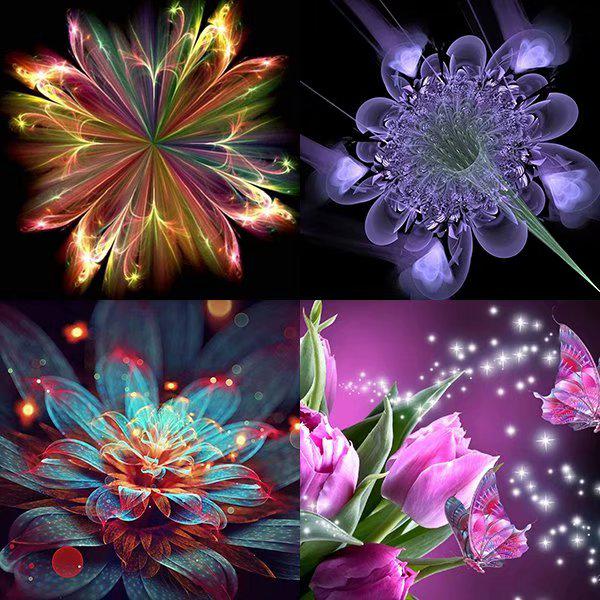 Buy DIY 5D Full Square Rhinestone Flower Diamond Embroidery Paintings ...