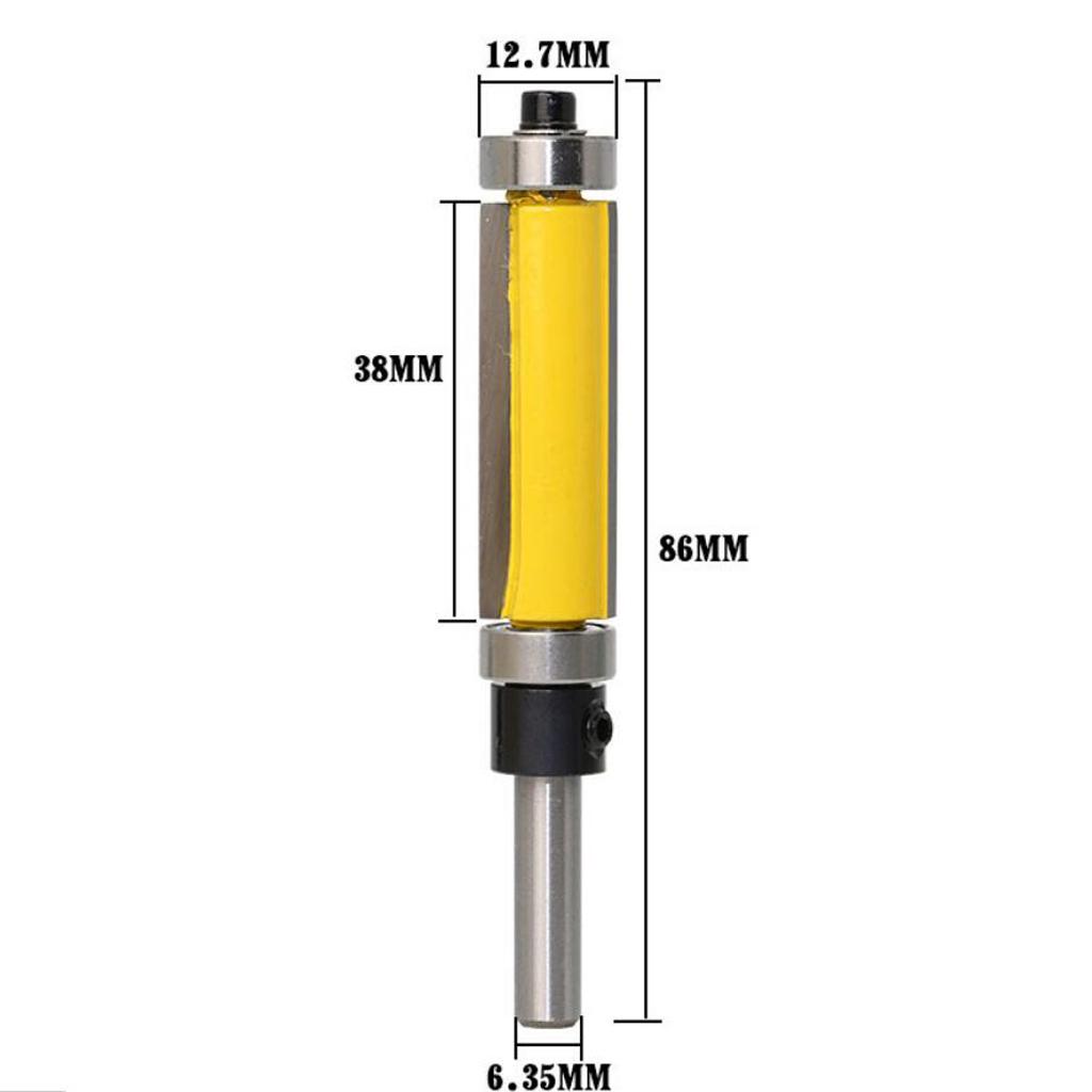 Buy 2 Pieces Solid Carbide Flush Trim Top & Bottom Bearing Router Bit ...