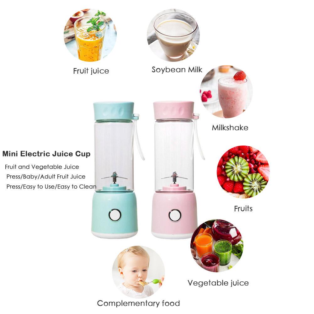 Buy Portable Mini Juice Mixers USB Rechargeable Fruit Vegetable Blender ...